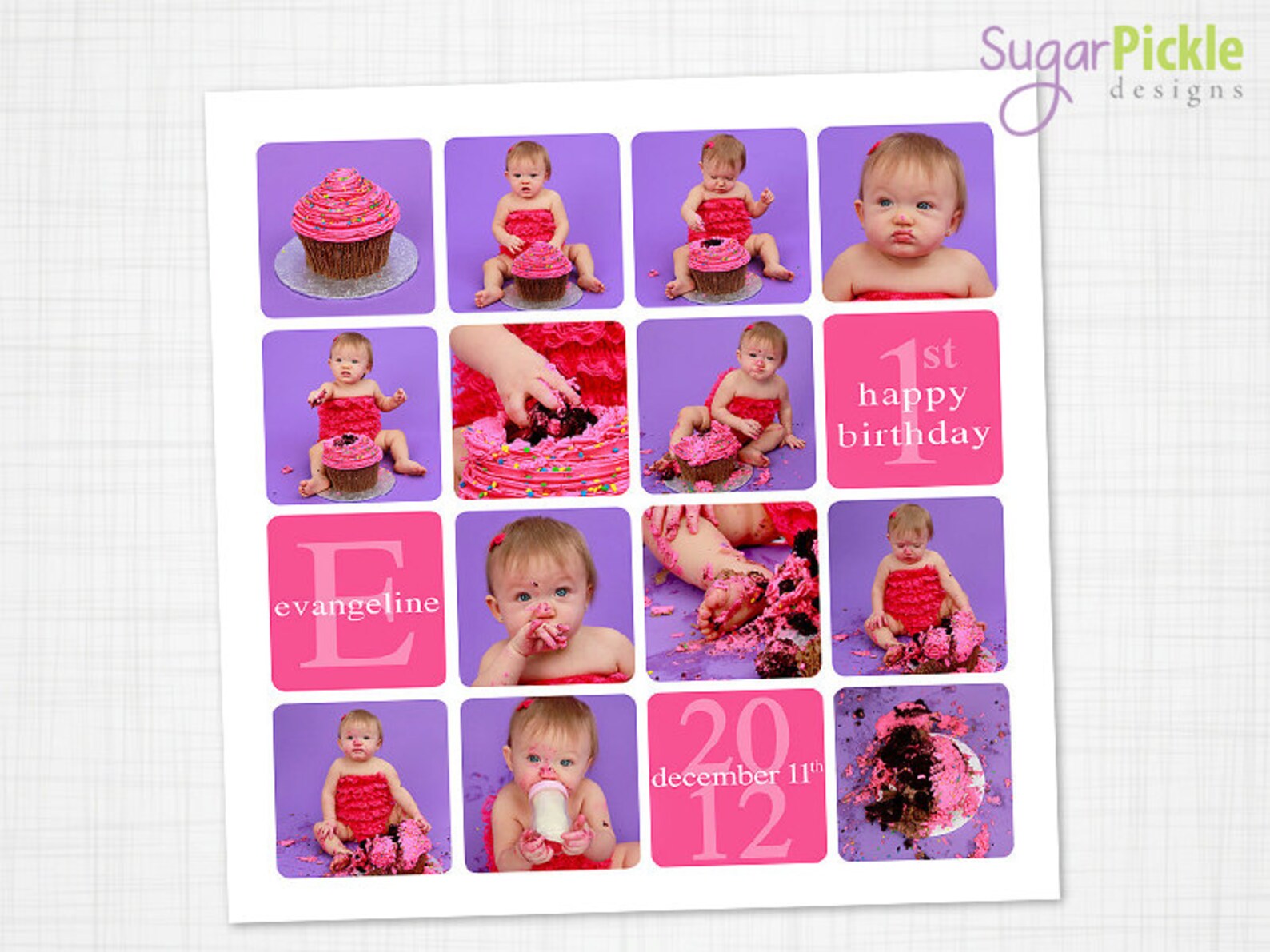 Cake Smash Template Collage Template Storyboard Template - Etsy