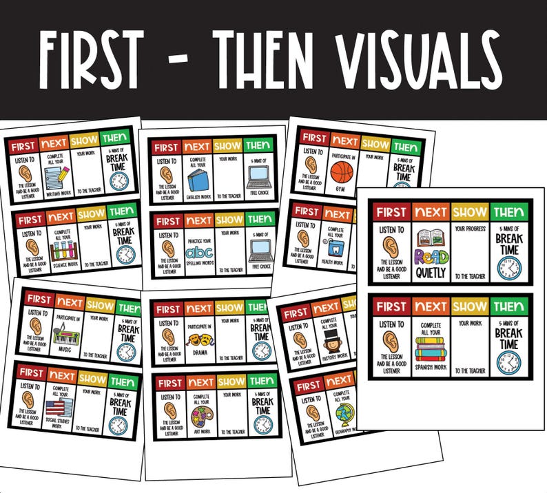 First Then Visual Tool Printable | Behaviour Management | USA Subjects ...