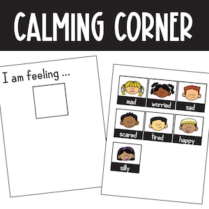 Calming Corner Visual Tool Printable | Zones of Regulation | Calm Down ...