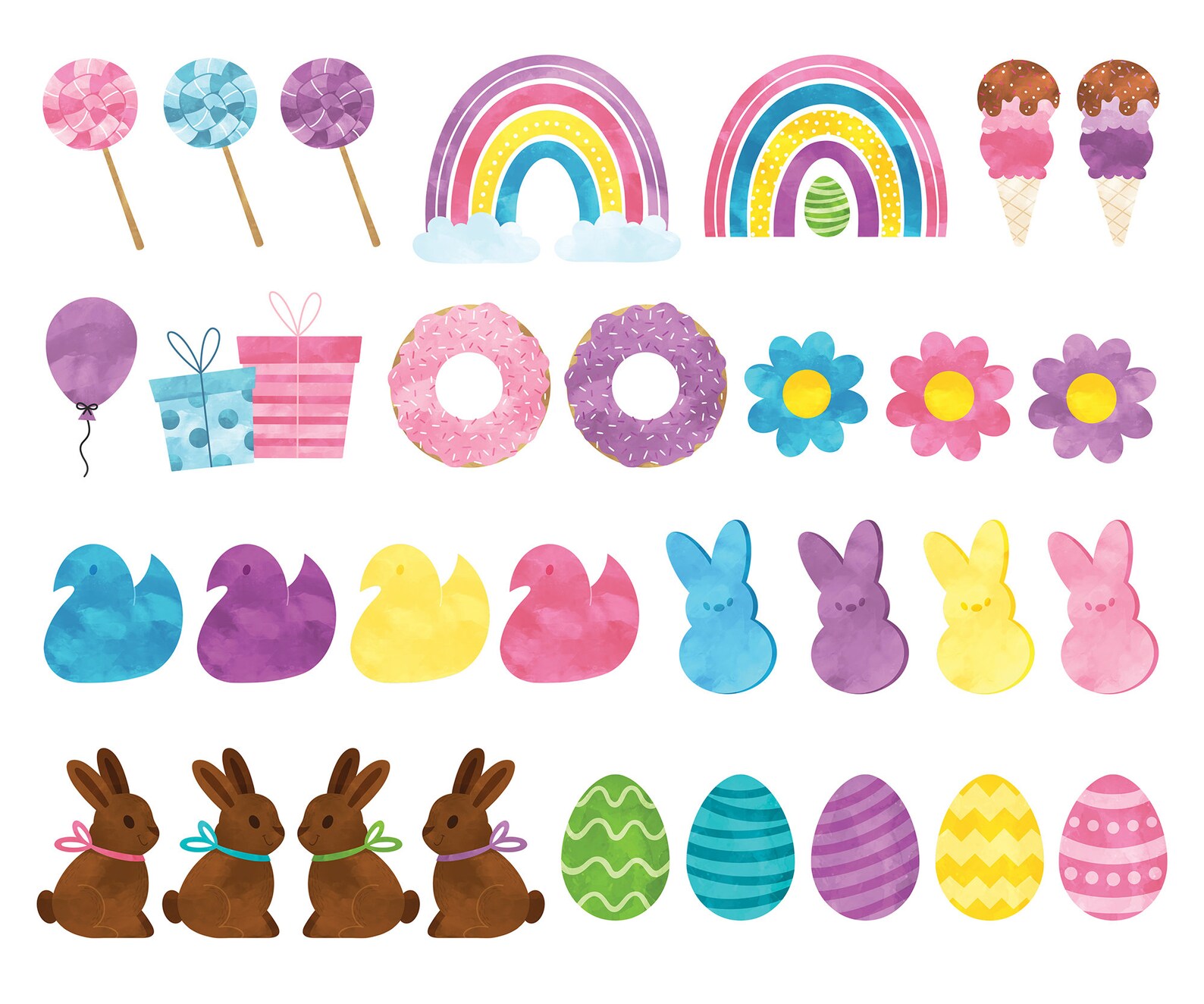 Easter Clipart Bundle Easter Peep Clip Art Easter Bunny - Etsy