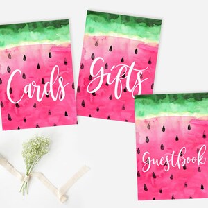 Watermelon Table Numbers - Printable Summer Table Decor - Etsy