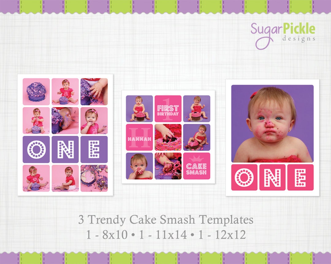 Cake Smash Template, 3 Set, 3 Pack, Cake Smash Storyboard Template ...
