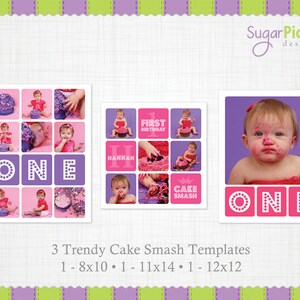 Cake Smash Template, 3 Set, 3 Pack, Cake Smash Storyboard Template ...