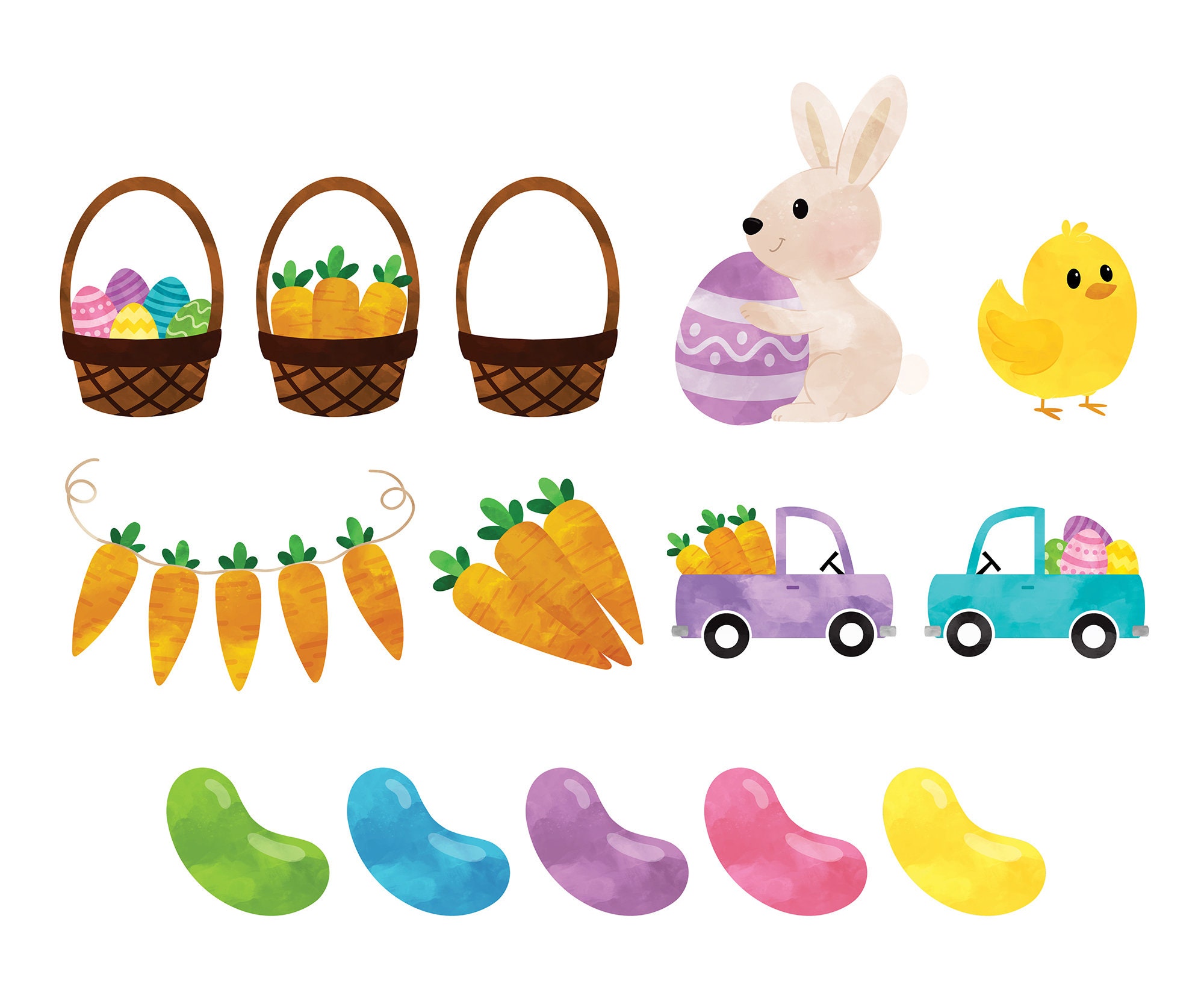 Easter Clipart Bundle Easter Peep Clip Art Easter Bunny - Etsy