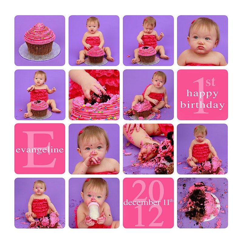 Cake Smash Template Collage Template Storyboard Template - Etsy
