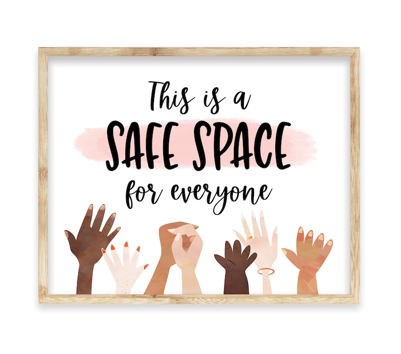 Safe Space for Everyone Poster Printable, LGBTQ Inclusion, Diversity ...