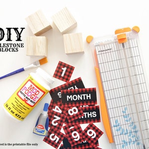 DIY Baby Age Blocks Milestone Blocks Baby Shower Gift Photo - Etsy