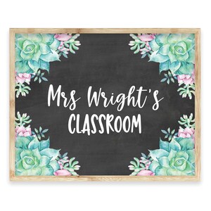 Classroom Welcome Sign Printable TEACHER Sign Cactus Themed - Etsy Canada