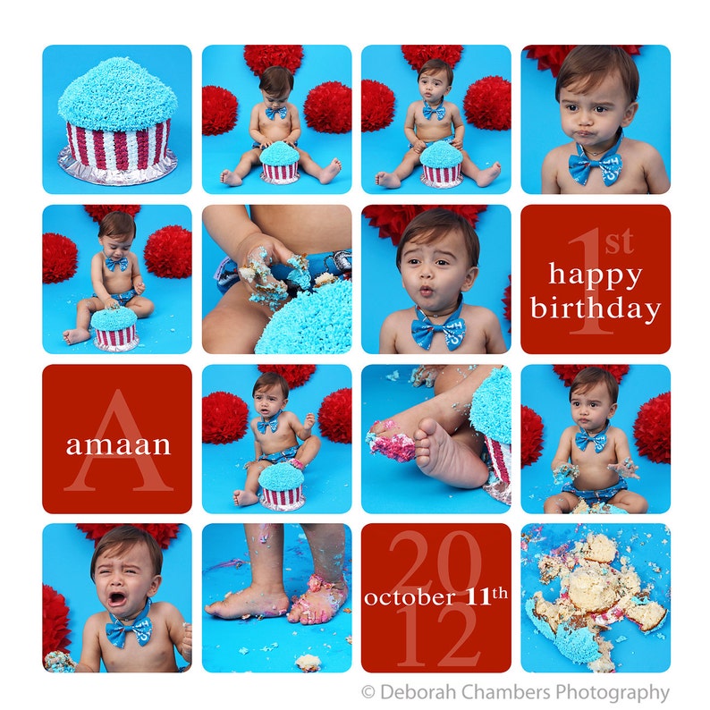 Cake Smash Template Collage Template Storyboard Template - Etsy