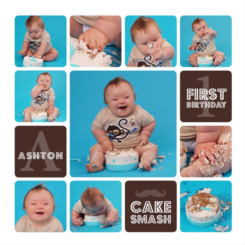 Cake Smash Template, 6 Set, 6 Pack, Cake Smash Storyboard Template ...