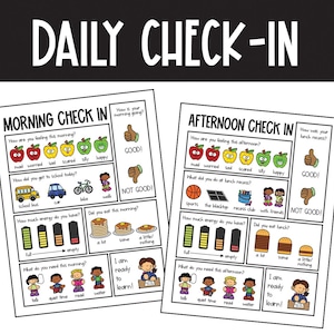 Daily Check in | Mental Health Check in | Feelings Check In - Etsy