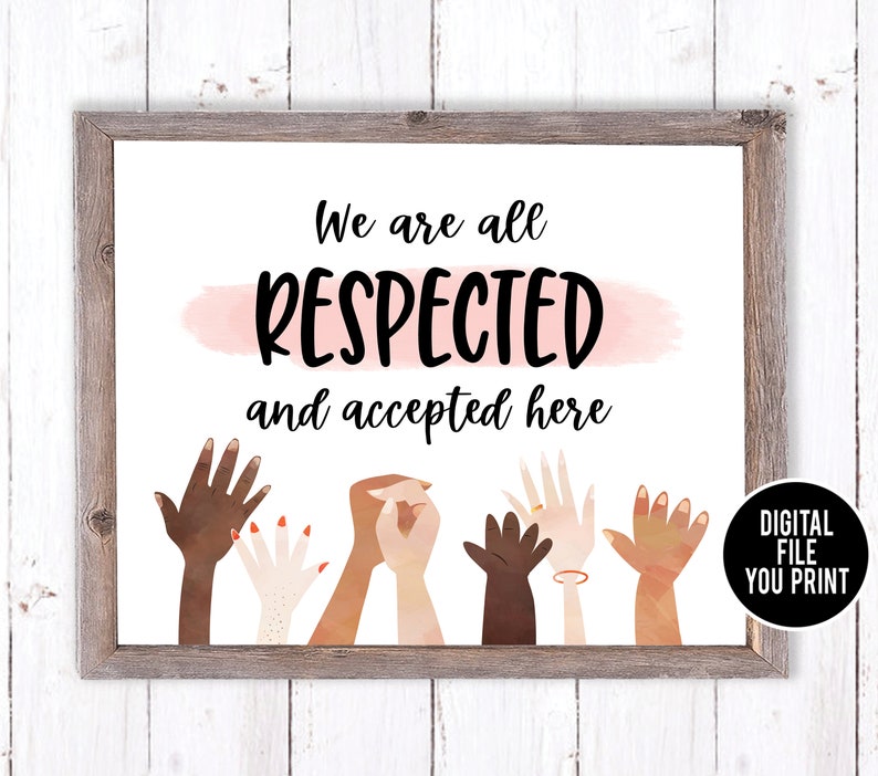 Diversity Classroom Art Printable Poster, LGBTQ Inclusion, Kindness ...