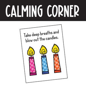 Calming Corner Visual Tool Printable | Zones of Regulation | Calm Down ...