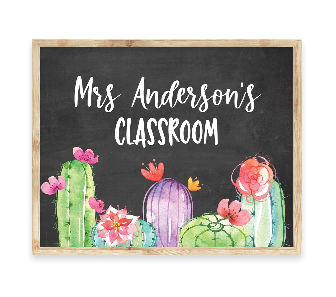 Classroom Welcome Sign Printable TEACHER Sign Cactus Themed - Etsy Canada