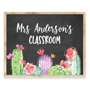 Classroom Welcome Sign Printable TEACHER Sign Cactus Themed - Etsy Canada