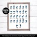 Blue Sign Language Alphabet Art 16x20 ASL Art Alphabet - Etsy
