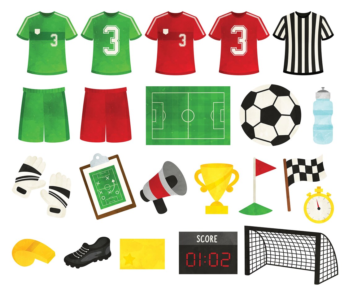 Soccer Clipart Play Soccer Clipart Sport Clipart football - Etsy México