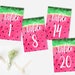 Watermelon Table Numbers Printable Summer Table Decor - Etsy