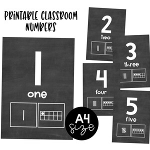 Number Ten Frames Posters PRINTABLE | Number Tallies | Chalkboard ...