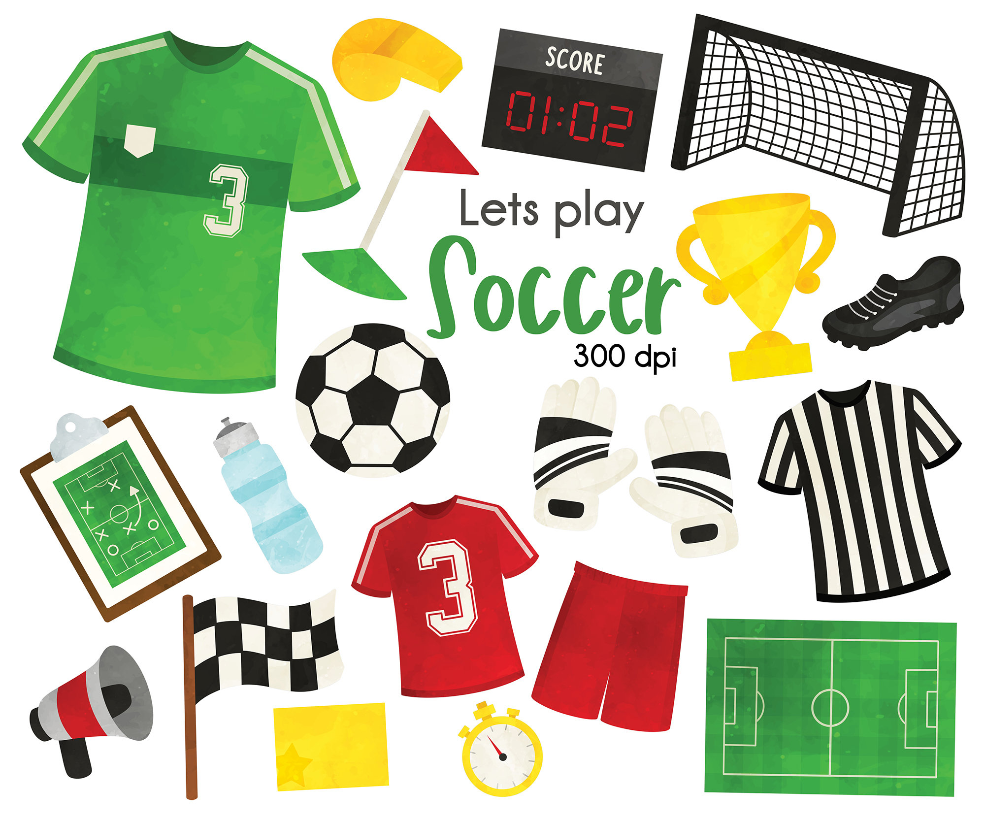 Soccer Clipart Play Soccer Clipart Sport Clipart football - Etsy España