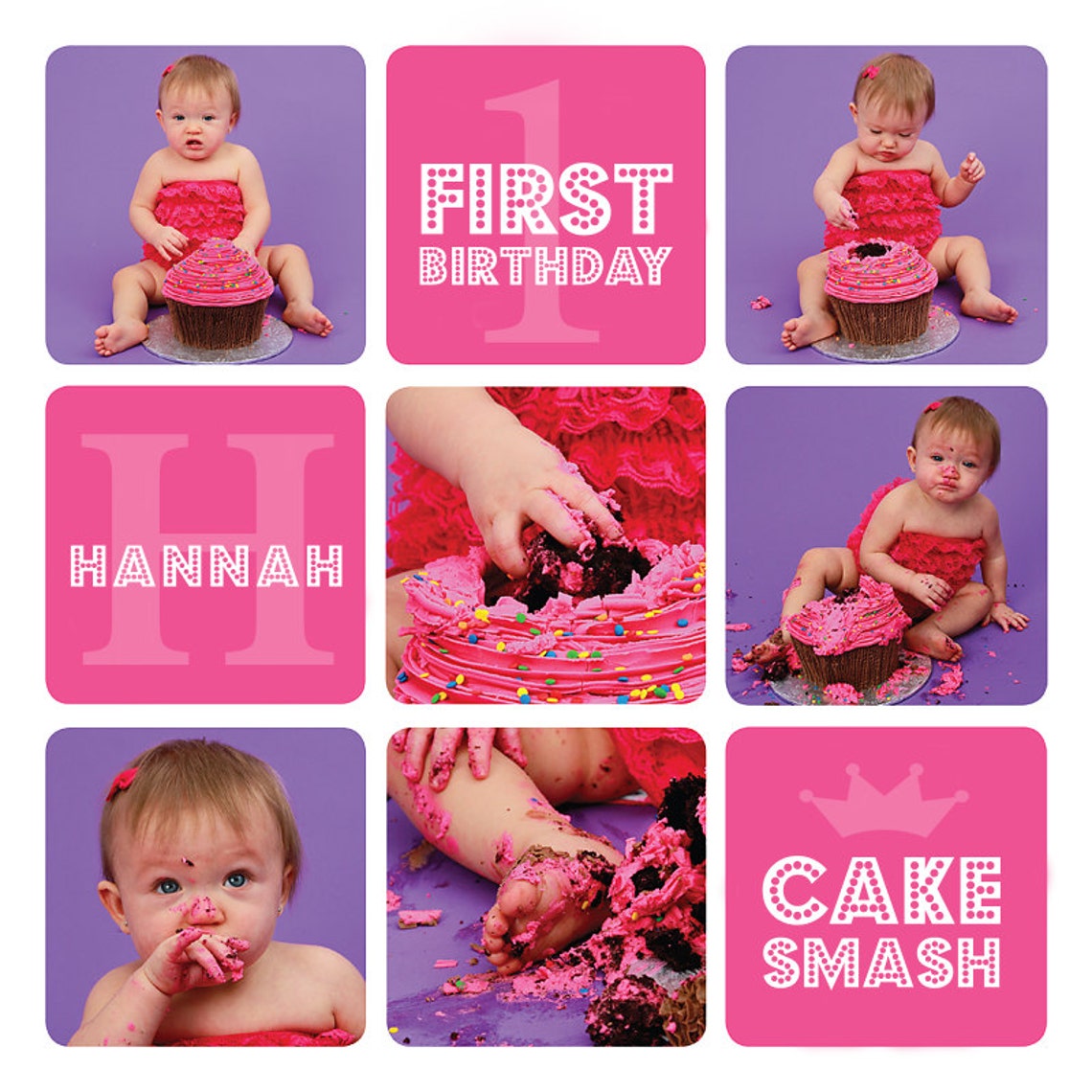 Cake Smash Template 6 Set 6 Pack Cake Smash Storyboard - Etsy