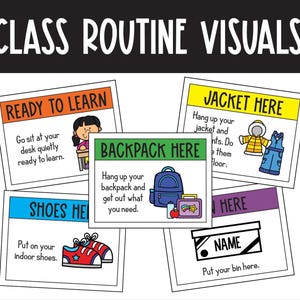 Routine Class Visuals | Classroom Management | Classroom Expectations ...