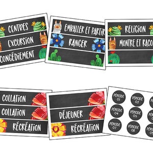 FRENCH Classroom Llama Timetable PRINTABLE Classroom | Etsy