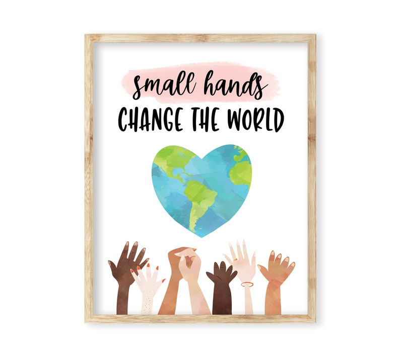 Small Hands Change the World Classroom Poster Kids Diversity - Etsy