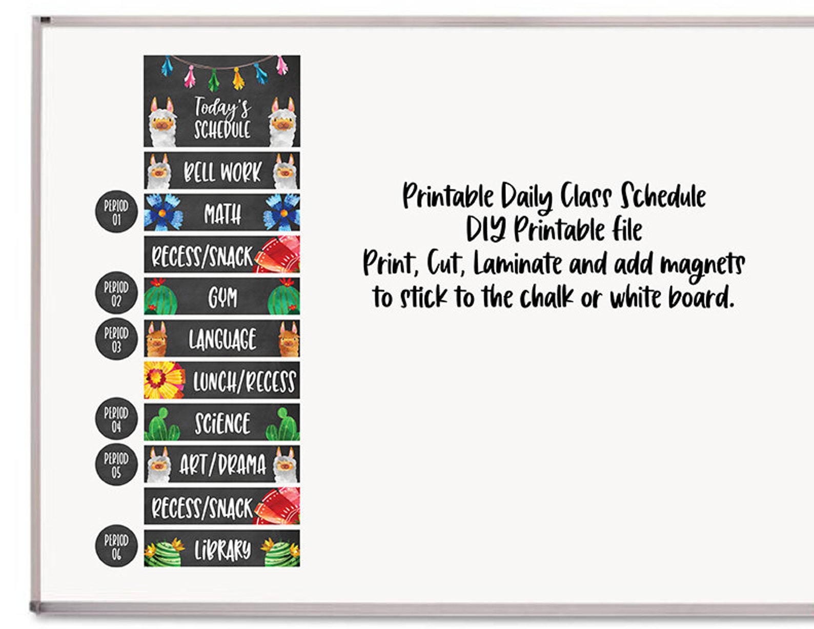 Llama Classroom Timetable PRINTABLE Classroom Schedule - Etsy