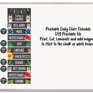 Llama Classroom Timetable PRINTABLE, Classroom Schedule, Visual ...