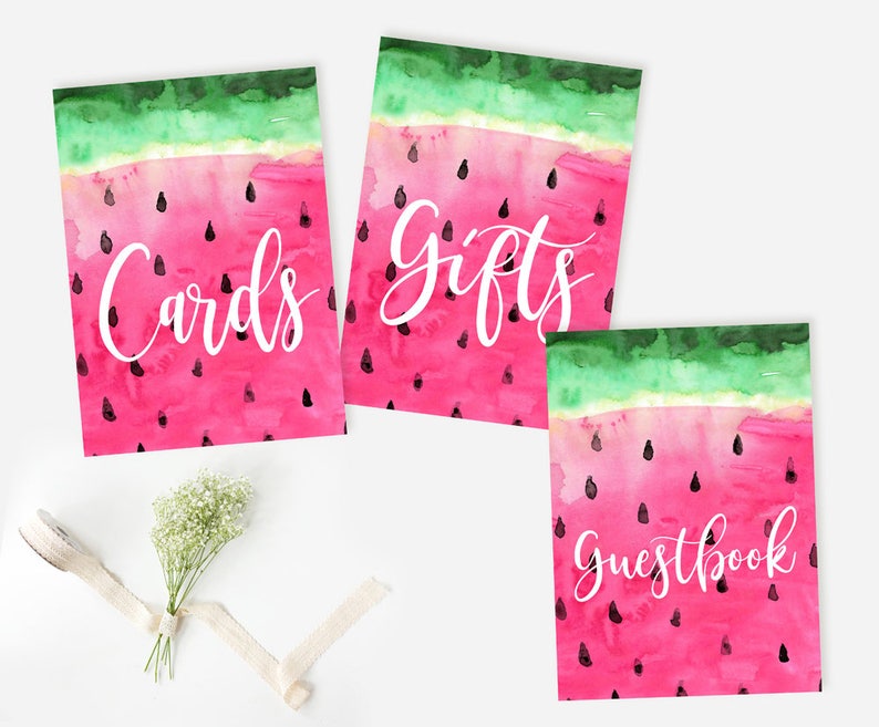 Watermelon Table Numbers - Printable Summer Table Decor - Etsy