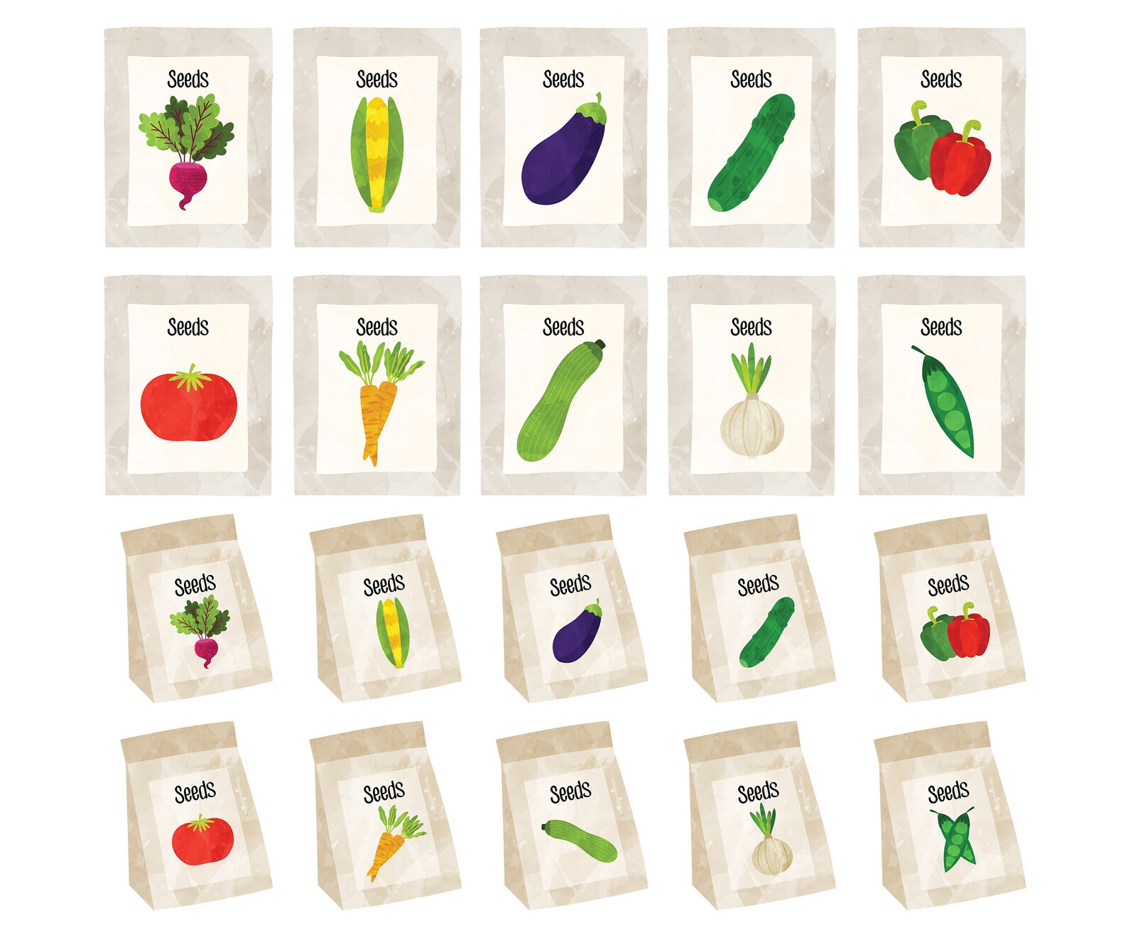 Garden Clipart Bundle Vegetable Clip Art Greenhouse - Etsy