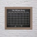 Chalkboard Calendar Poster Family Calendar Printable 16 X 20 - Etsy