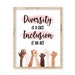 Equality Classroom Printable Poster, Diversity is a Fact, Inclusion ...