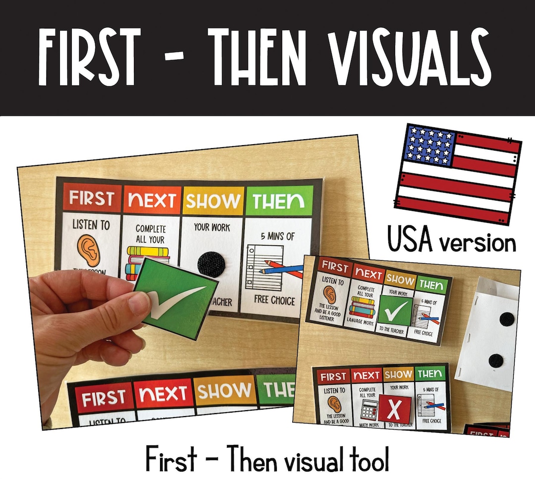 First Then Visual Tool Printable | Behaviour Management | USA Subjects ...