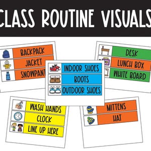 Routine Class Visuals | Classroom Management | Classroom Expectations ...