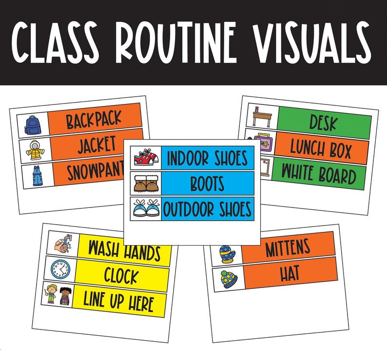 Routine Class Visuals | Classroom Management | Classroom Expectations ...