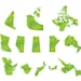 Canada Map Clipart Bundle PNG, Canadian Provinces Map Graphics, Canada ...