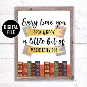 Reading is Magic Classroom Decor Poster PRINTABLE, Classroom Book ...