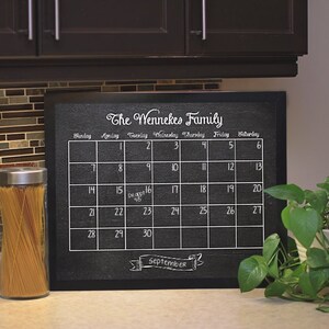 Chalkboard Calendar Poster Family Calendar Printable 16 X 20 - Etsy