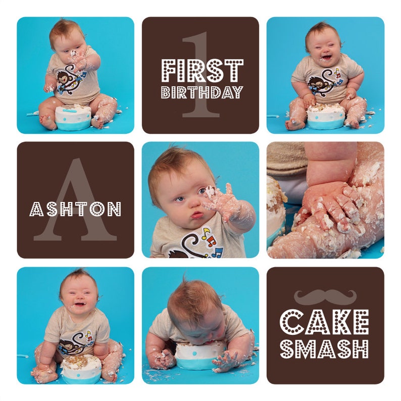 Cake Smash Template, 6 Set, 6 Pack, Cake Smash Storyboard Template ...