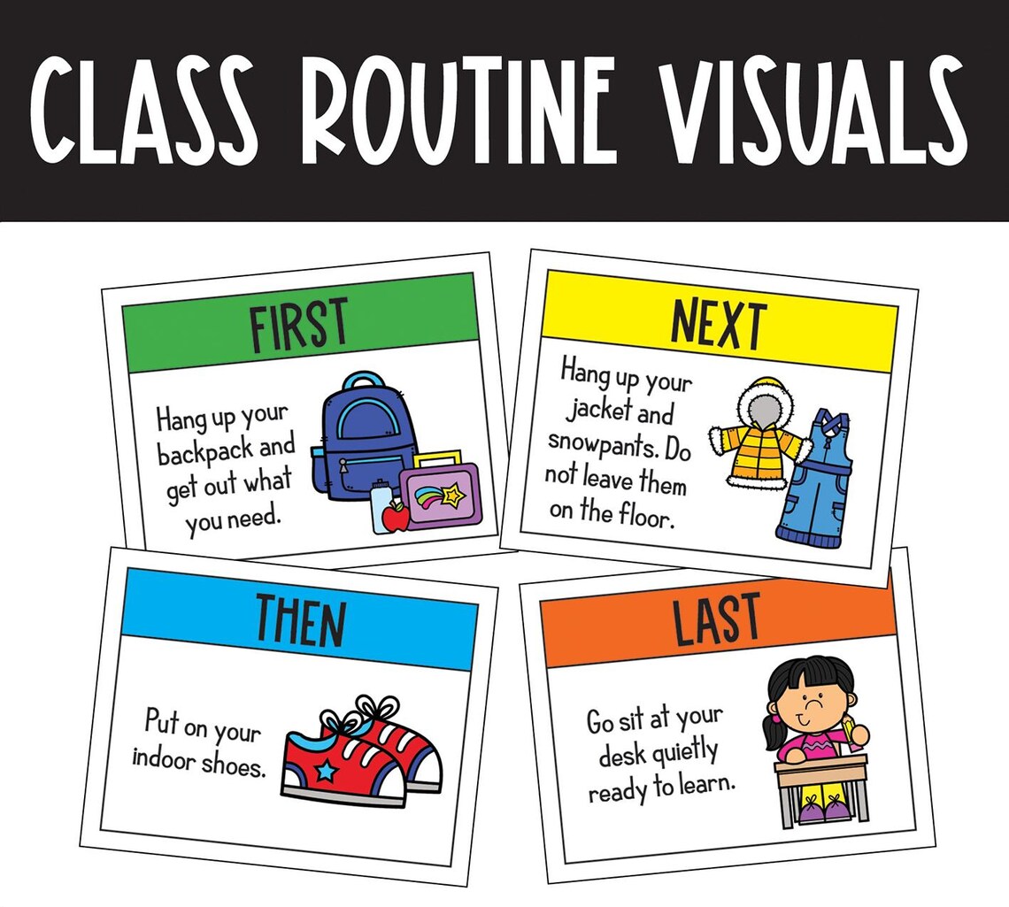 Routine Class Visuals | Classroom Management | Classroom Expectations ...