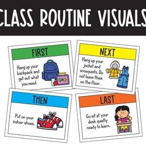 Routine Class Visuals | Classroom Management | Classroom Expectations ...