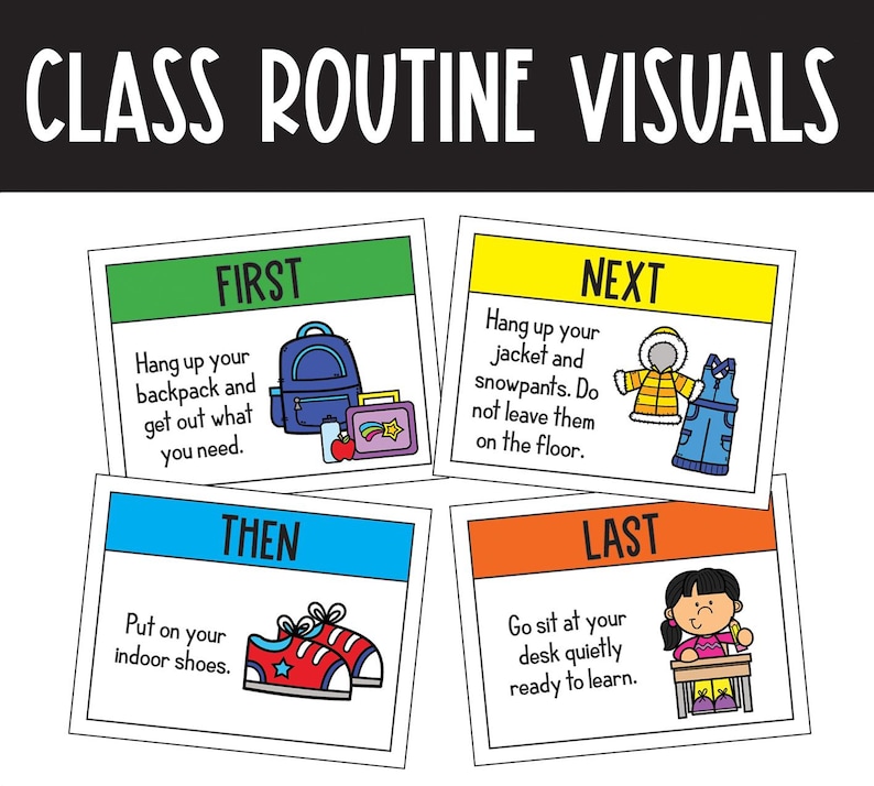 Routine Class Visuals | Classroom Management | Classroom Expectations ...