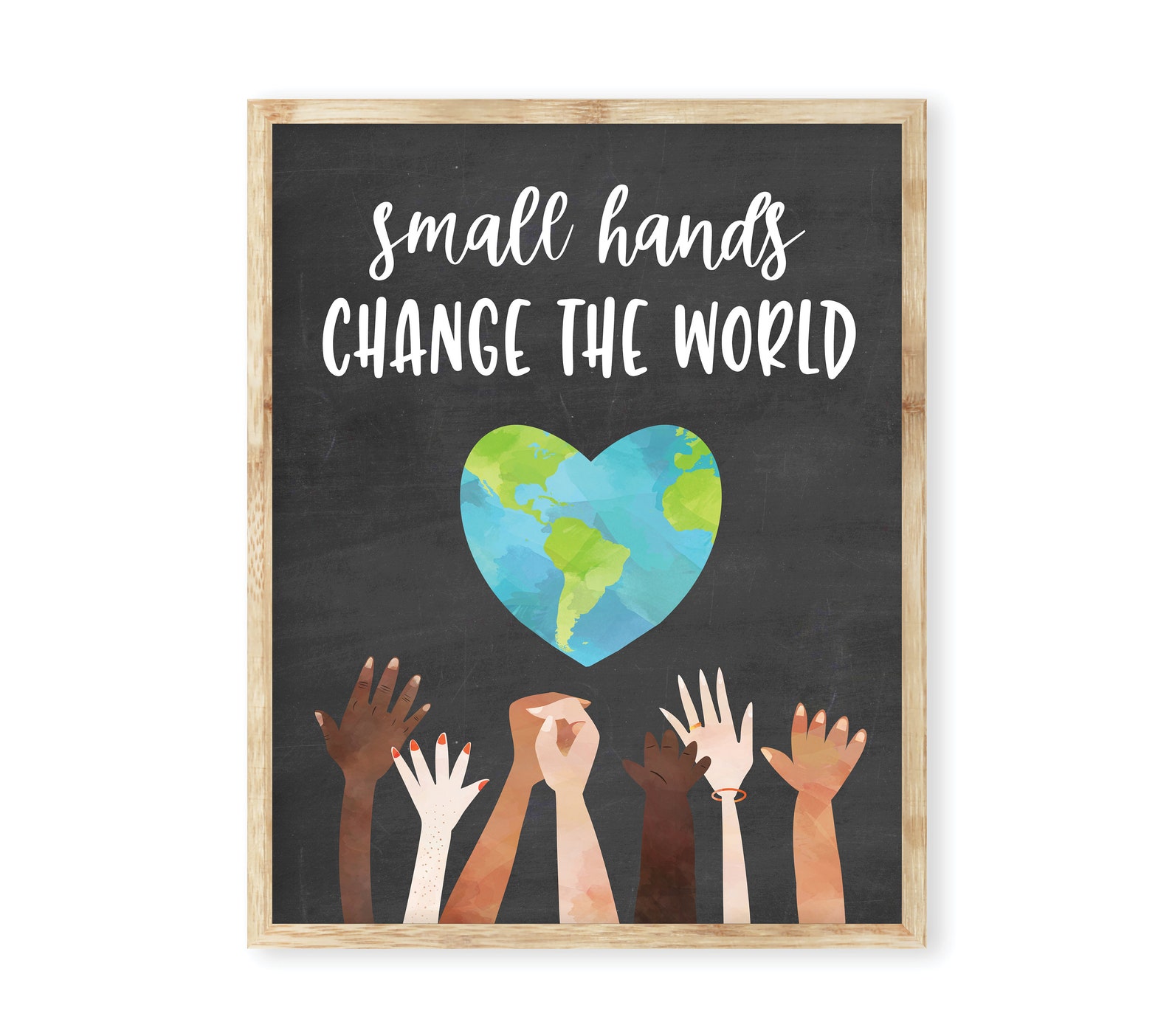 Positivity Classroom Posters, Small Hands Change the World, Positive ...