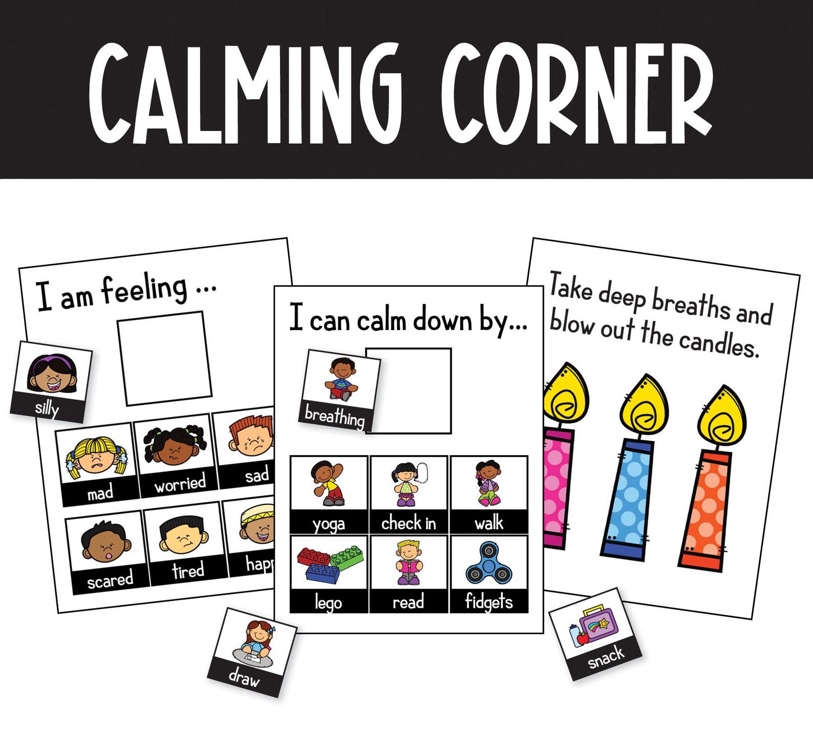Calming Corner Visual Tool Printable | Zones of Regulation | Calm Down ...