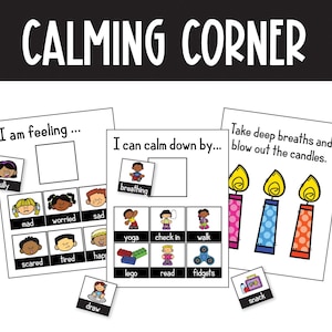 Calming Corner Visual Tool Printable | Zones of Regulation | Calm Down ...