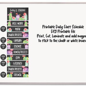 PRINTABLE Classroom Schedule, Cactus Themed Classroom, Visual Timetable ...