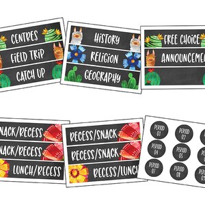 Llama Classroom Timetable PRINTABLE, Classroom Schedule, Visual ...
