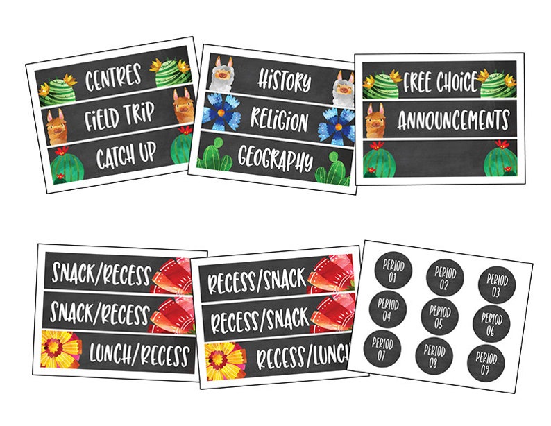 Llama Classroom Timetable PRINTABLE Classroom Schedule - Etsy